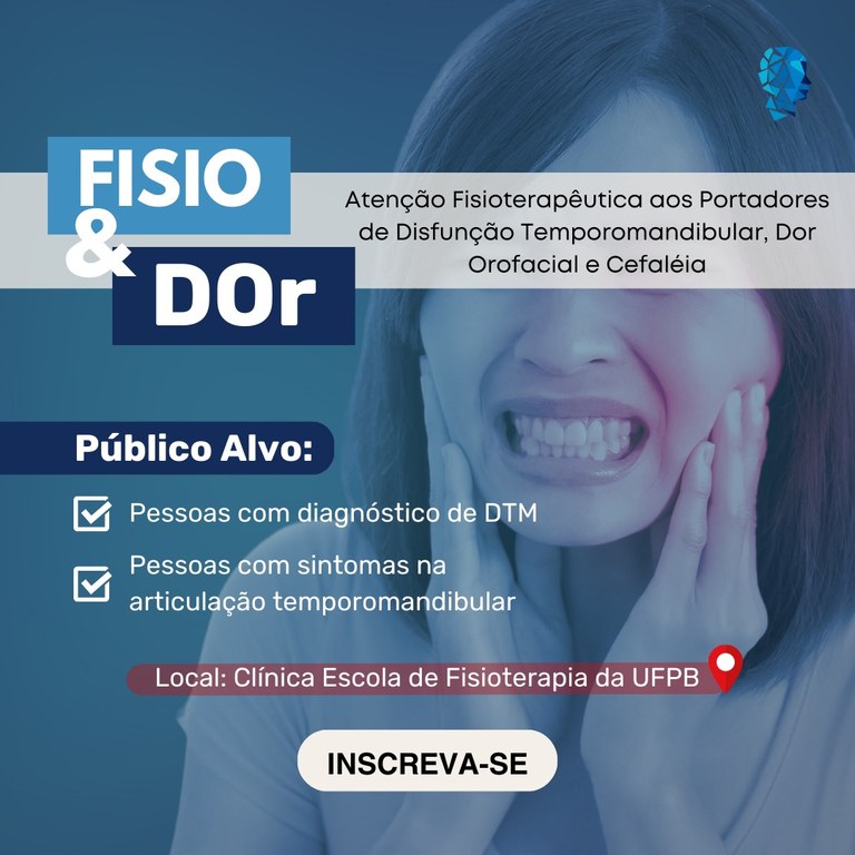 Projeto Fisio&DOr: inscrições abertas — Universidade Federal da Paraíba ...